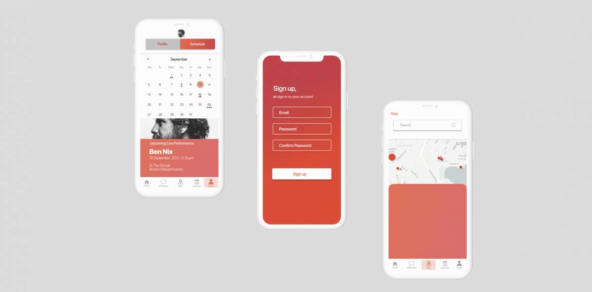 Figma MVP for Mobile gig booking application | UI4Free
