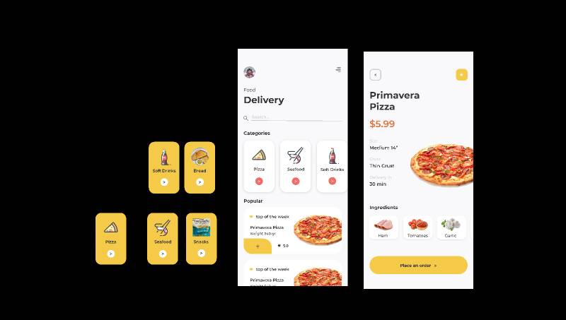 Figma My food app Template | UI4Free