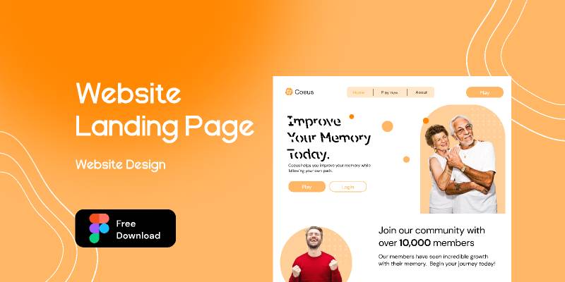 Figma Old people Website Landing Page | UI4Free