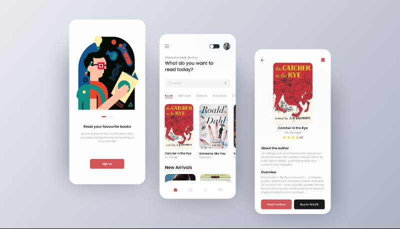 Figma Online Book Store | UI4Free