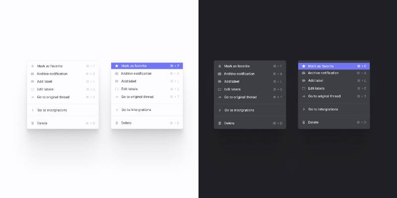 Figma Options Component (Dark & Light themes) - Ui4free.com