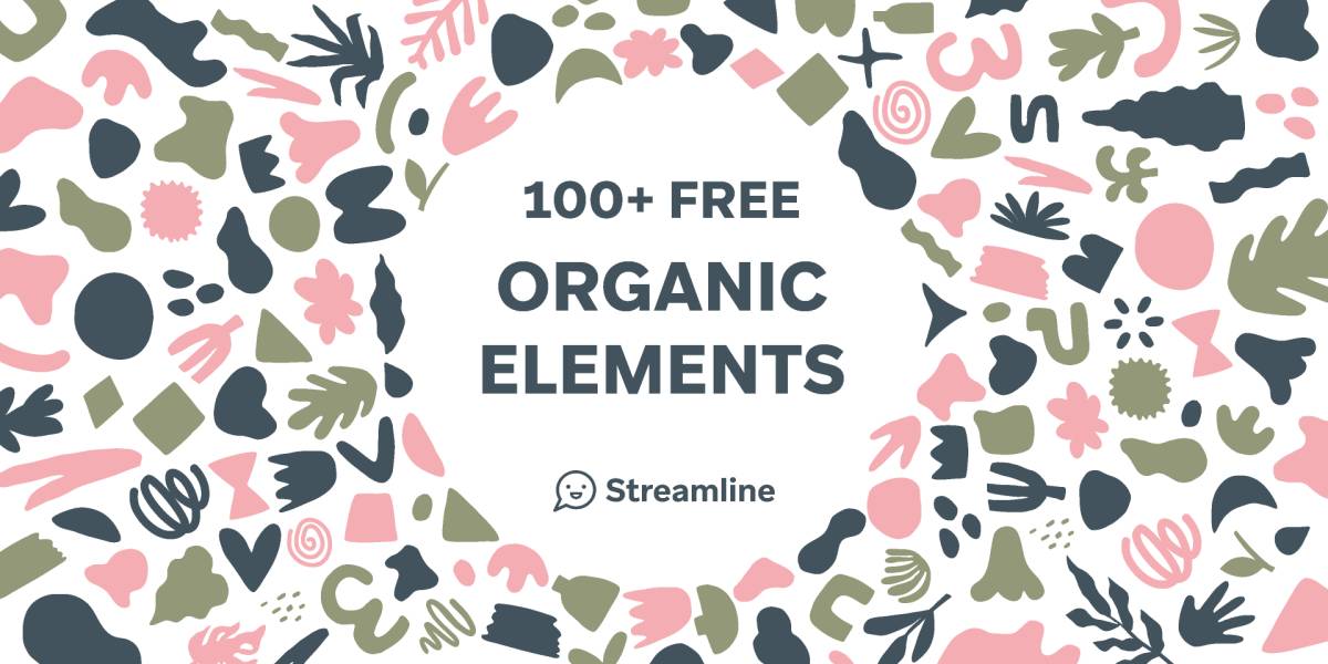 Figma Organic Elements Free Set | UI4Free