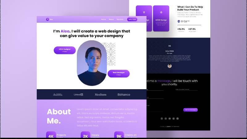 Figma Personal Portfolio Website | UI4Free