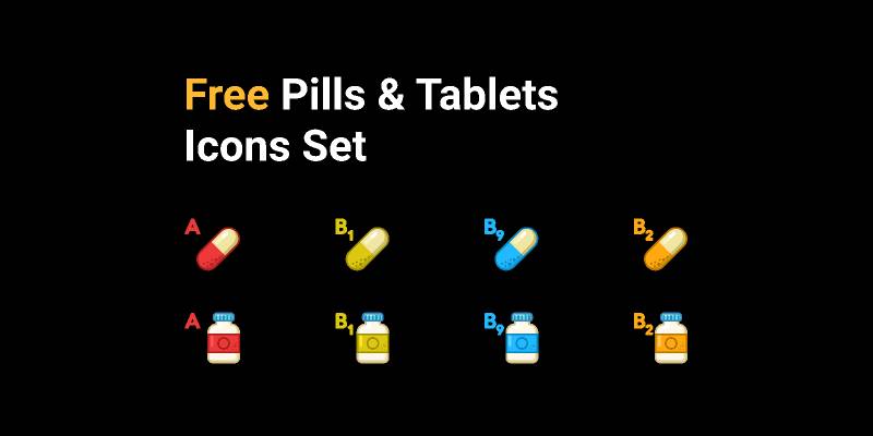 Figma Pills & Tablets Icons Set Free Download | UI4Free