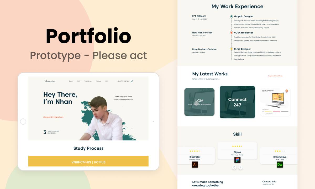 Figma Portfolio - Landing page free template | UI4Free Figma Portfolio - Landing page free template | UI4Free