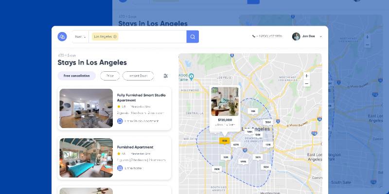 Figma Property Listing Website Concept | UI4Free