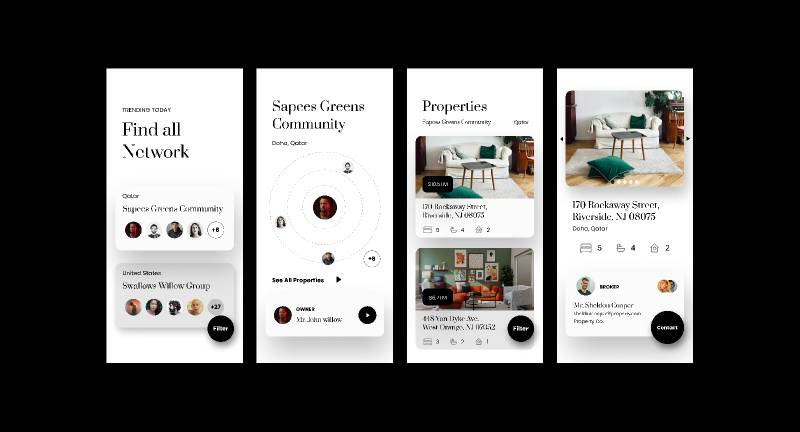 Figma real estate app ui | UI4Free