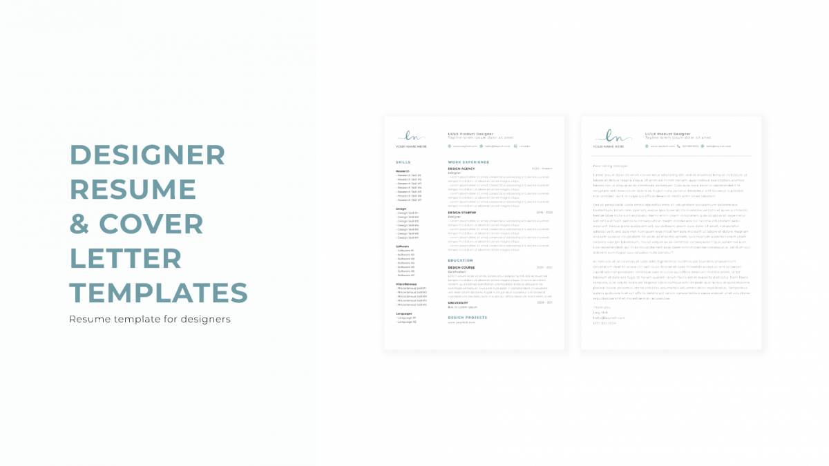 Figma Resume & Cover Letter Templates for Designer | UI4Free