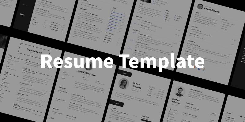 Figma Resume Template | UI4Free