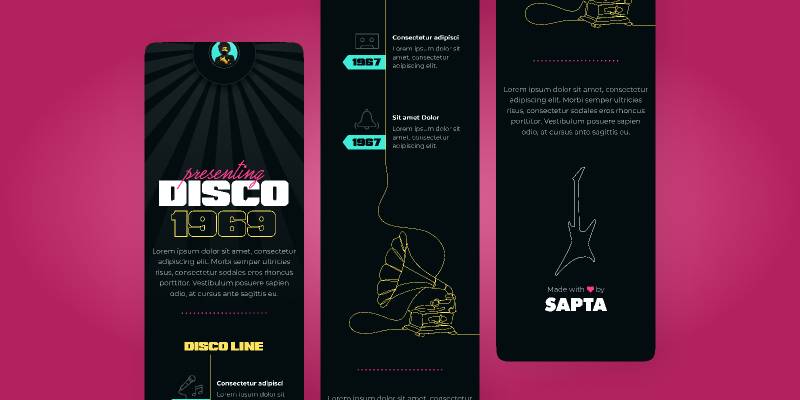 Figma Retro Music Website | UI4Free