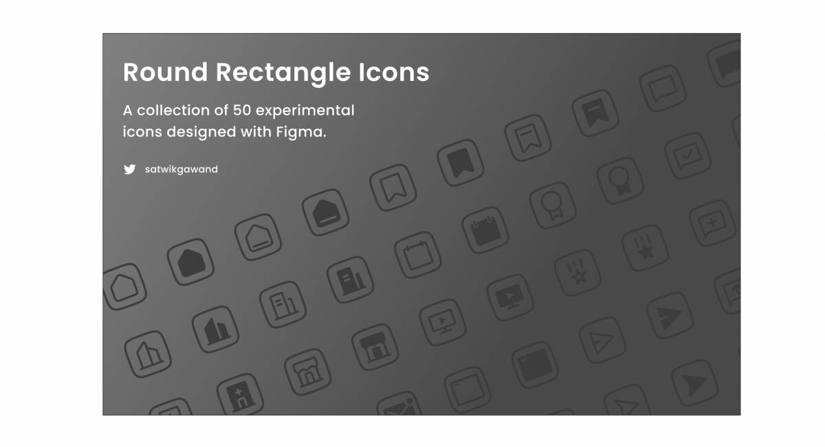 Figma Round Rectangle Icons Template | UI4Free