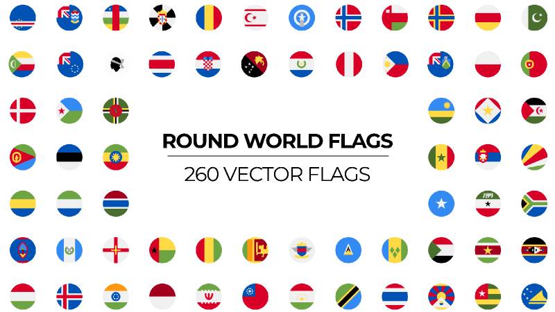 Figma Round world flags | UI4Free