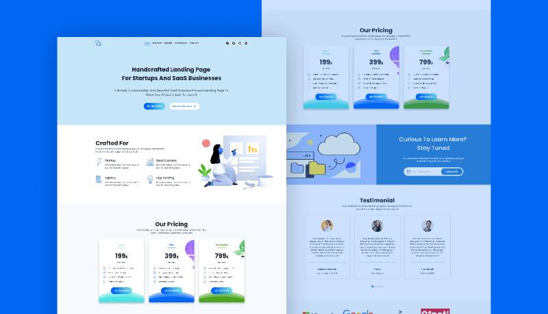Figma SaaS Landing Page Template UI4Free