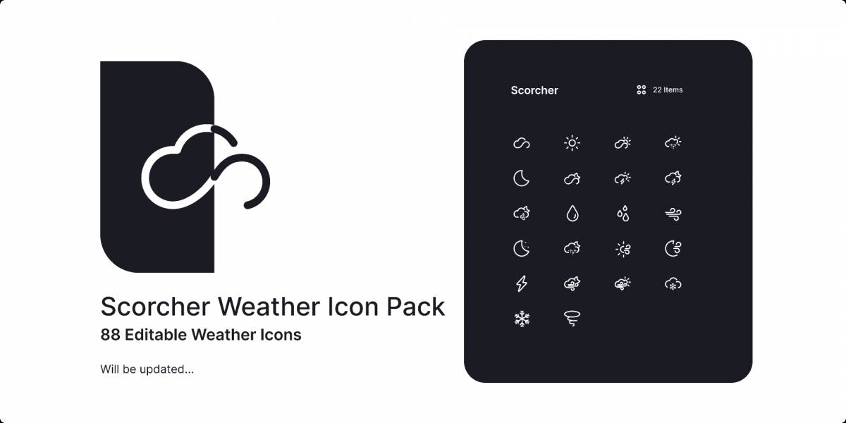 Figma Scorcher Weather Icon Pack Free Download | UI4Free