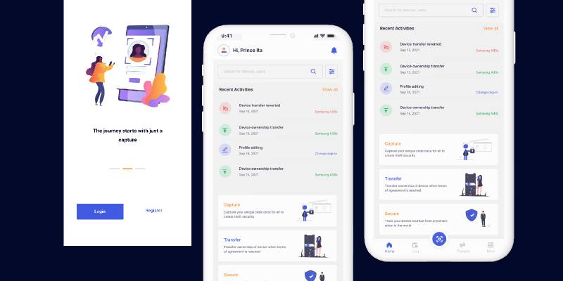 Figma Security mobile app | UI4Free