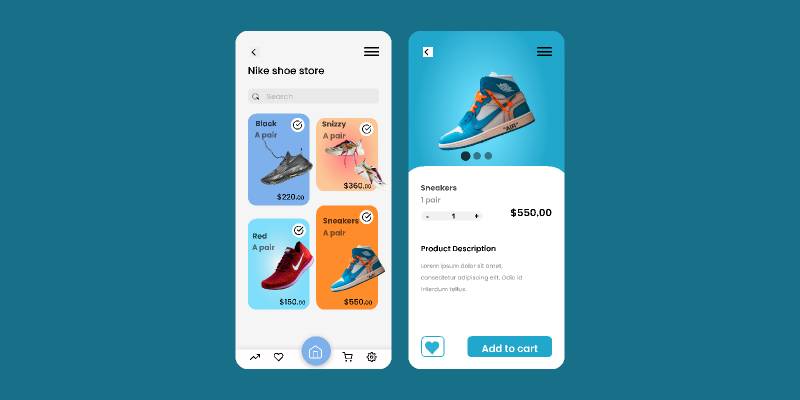 Figma Shoe App Free Download Template | UI4Free