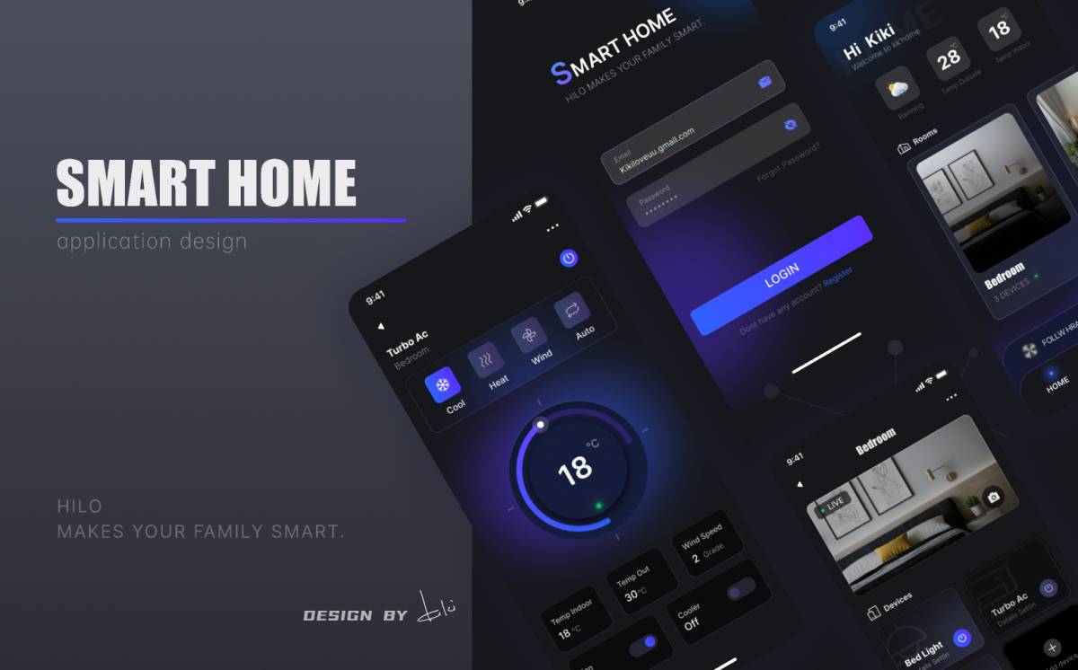 Figma Smart Home Mobile App Template | UI4Free