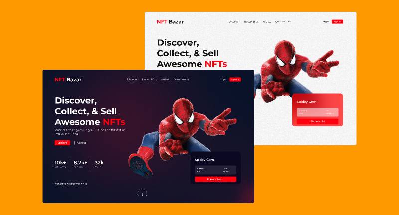 Figma Spidy NFT Design | UI4Free