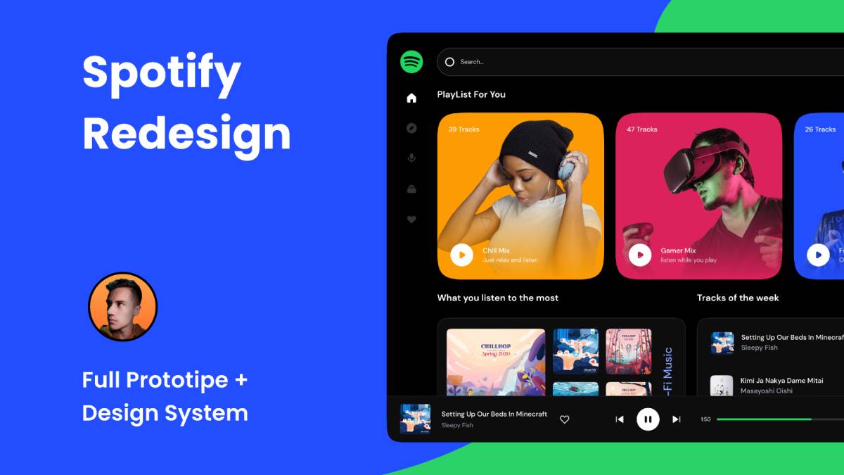 Figma Spotify Redesign Template | UI4Free
