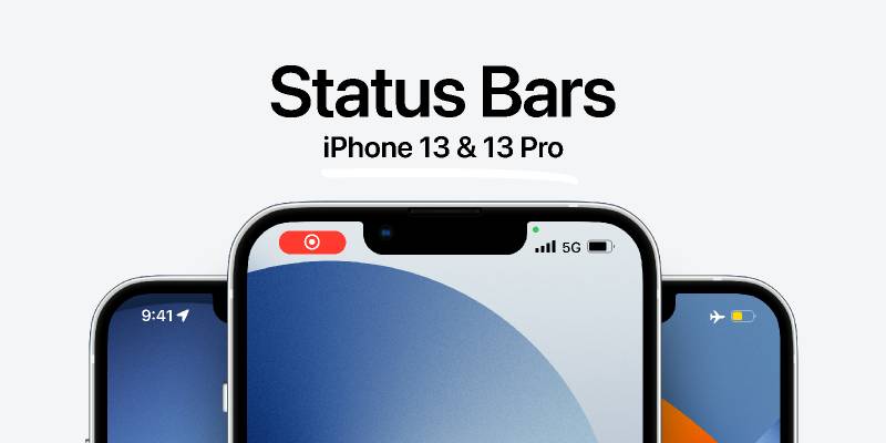 Figma Status Bar iPhone 13 13 Pro | UI4Free