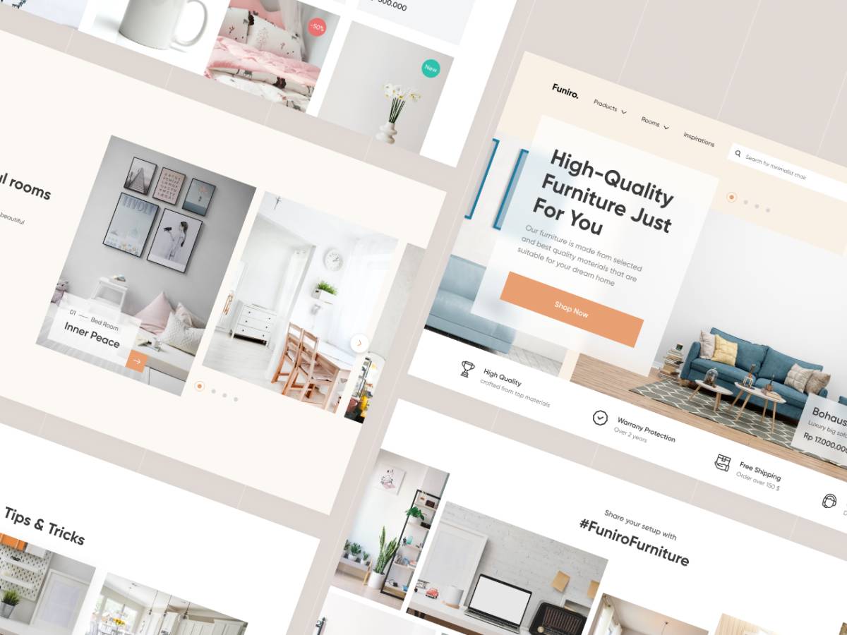 Figma Template Furniture Shop - Freebie | UI4Free
