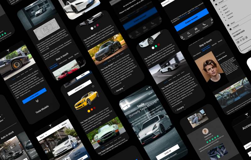 Figma Tesla App JB | UI4Free