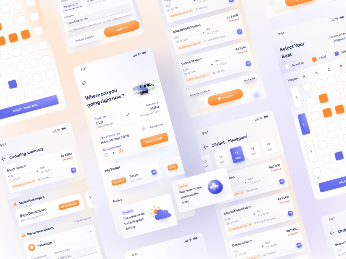 Figma Ticket App UI Template | UI4Free