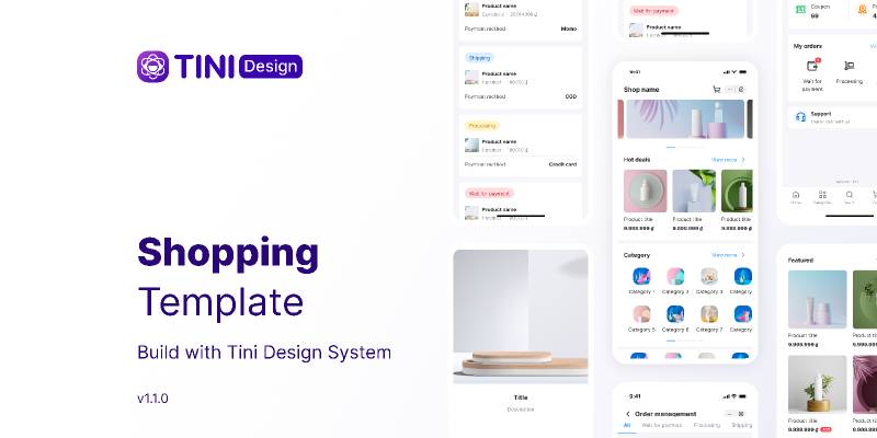 Figma Tini - Shopping App Template | UI4Free