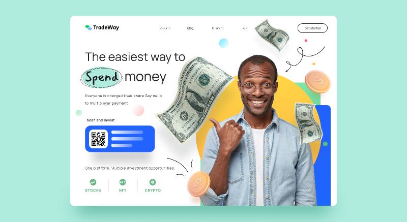 Figma TradeWay Digital wealth management platforms | UI4Free