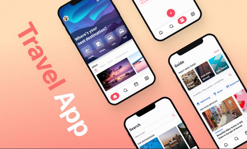 Figma Travel App Responsive UI Shot | UI4Free