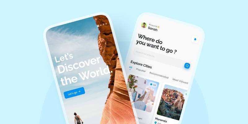 Figma Travel App UI Design - Ui4free.com