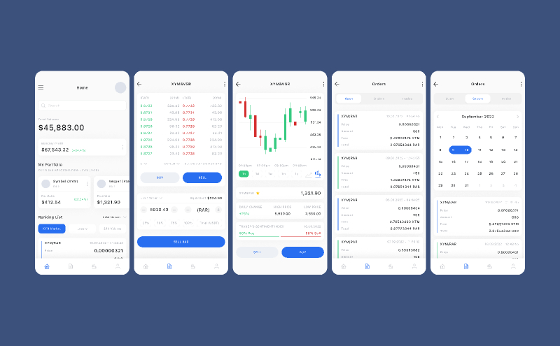Figma UI kit - Crypto design Mobile App Template | UI4Free