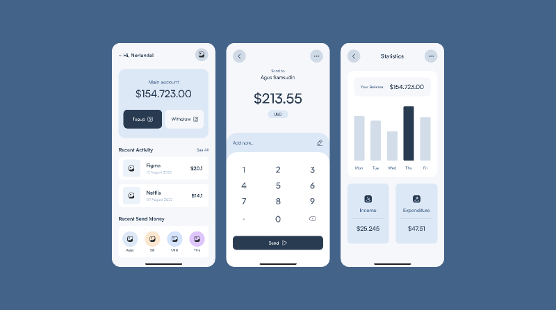 Figma UI kit - Financial Mobile App Free Download | UI4Free