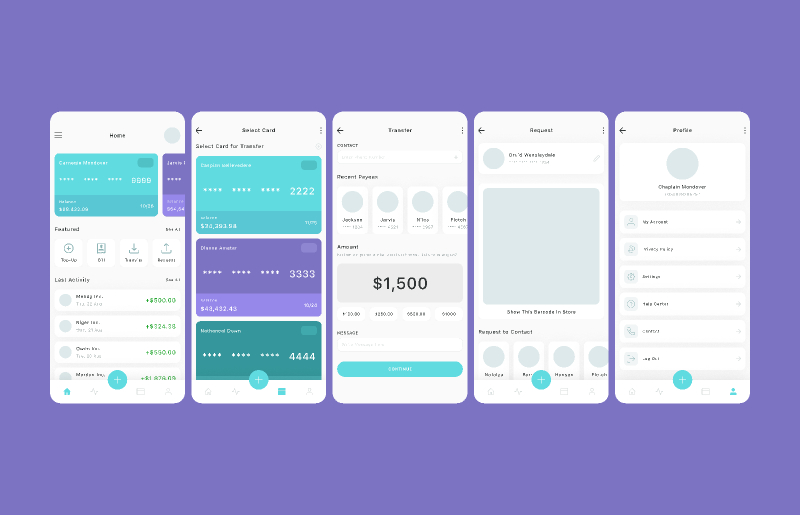 Figma UI kit - Wallet Finance Mobile App Free Download | UI4Free