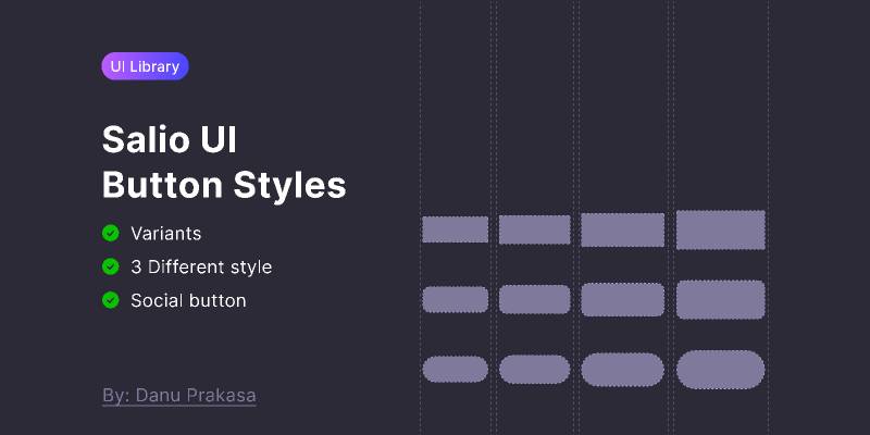 Figma UI Library Button Styles by Salio UI | UI4Free