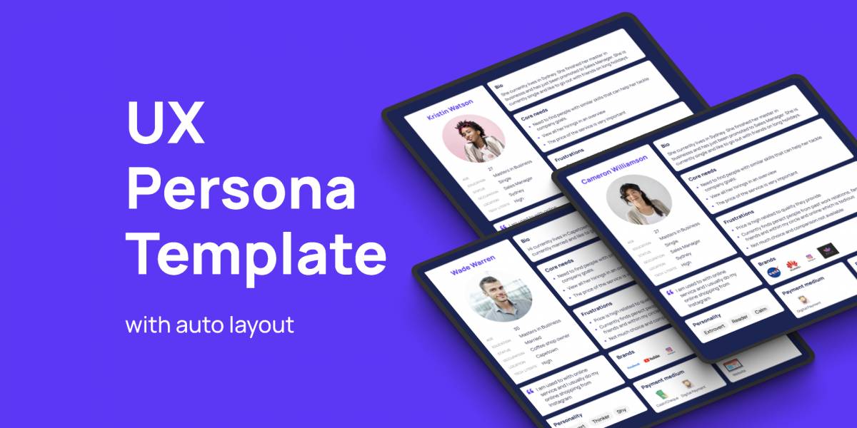Figma UX Persona Template Free Download | UI4Free
