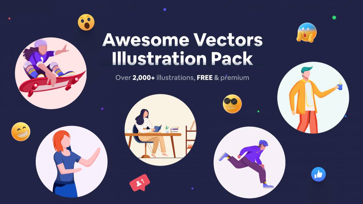 Figma Vectors Illustration Pack Template | UI4Free