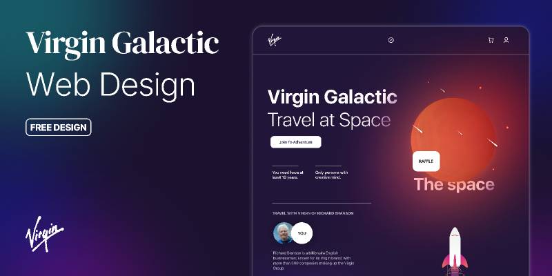 Figma Virgin Galactic Web Design | UI4Free