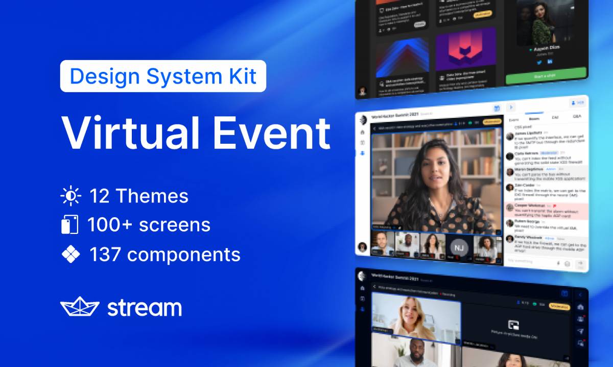 Figma Virtual Event Design Kit - Ui4free.com