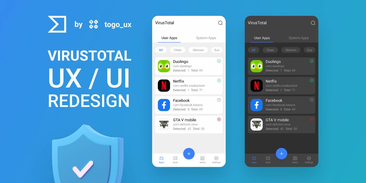 Figma VirusTotal UX/UI Redesign | UI4Free