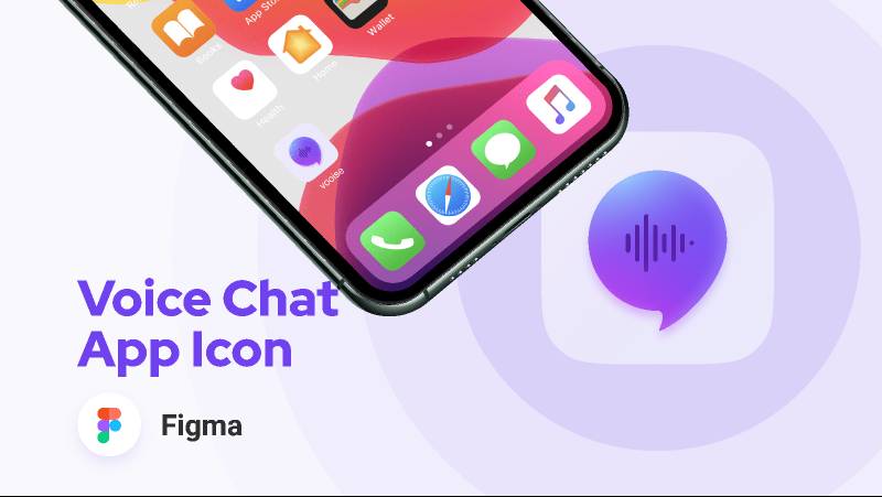 Figma Voice Chat App Icon | UI4Free