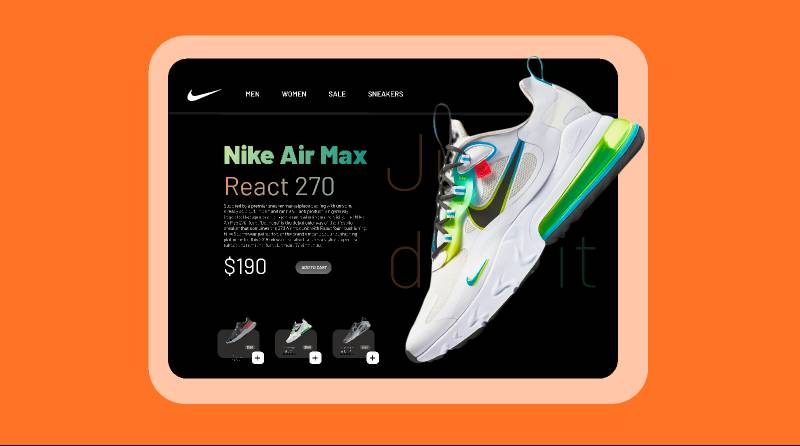 Figma Wor for Nike Hero Section | UI4Free