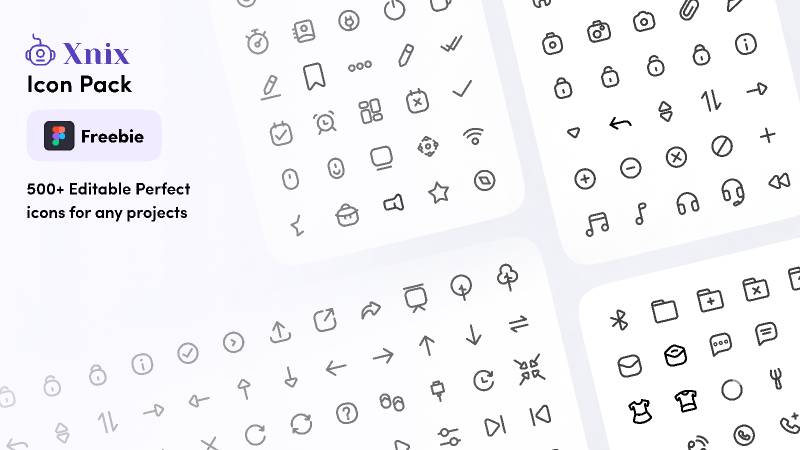 Figma Xnix Icon pack - 500+ Editable lines icons | UI4Free