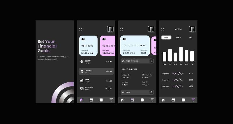 Finance App Figma Mobile Template | UI4Free