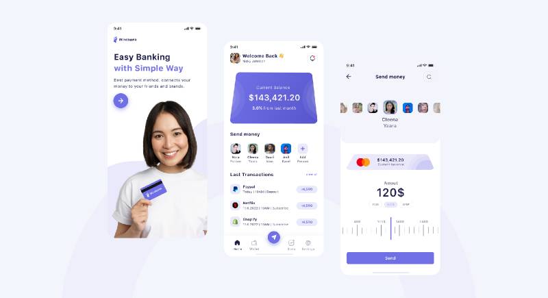 Finance App Figma Mobile Template | UI4Free