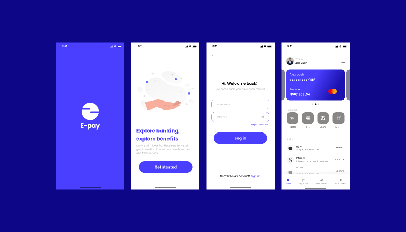 Finance mobile app Figma UI kit | UI4Free