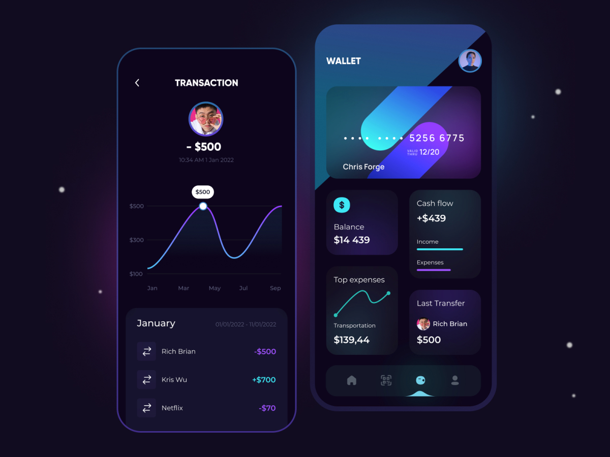 Finance Mobile app | UI4Free