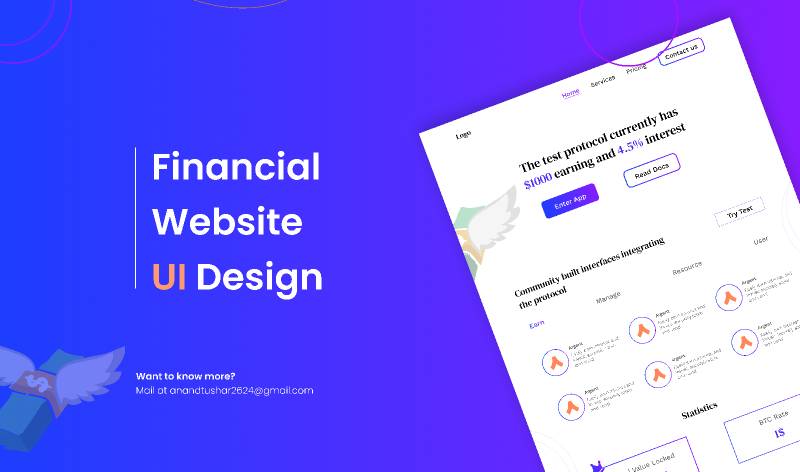 Financial Services Website Design Figma Template | UI4Free
