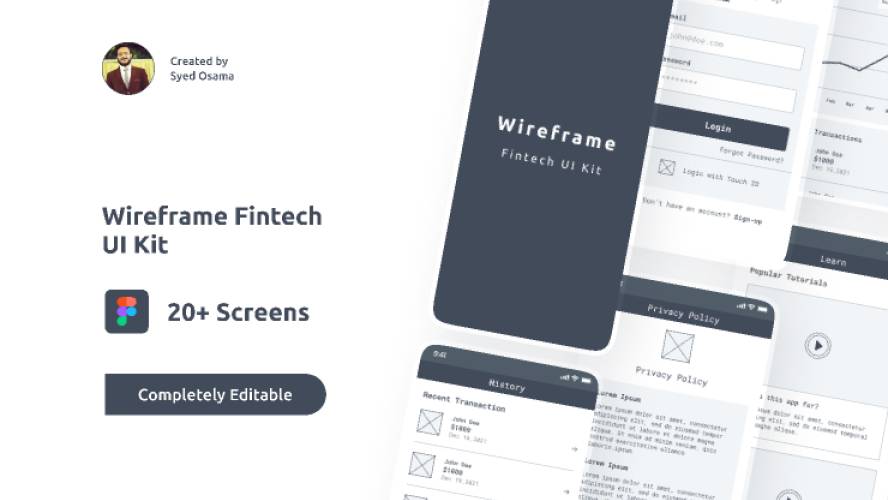 Download for free 1150+ excellent Figma Wireframe Kits in Ui4free ...