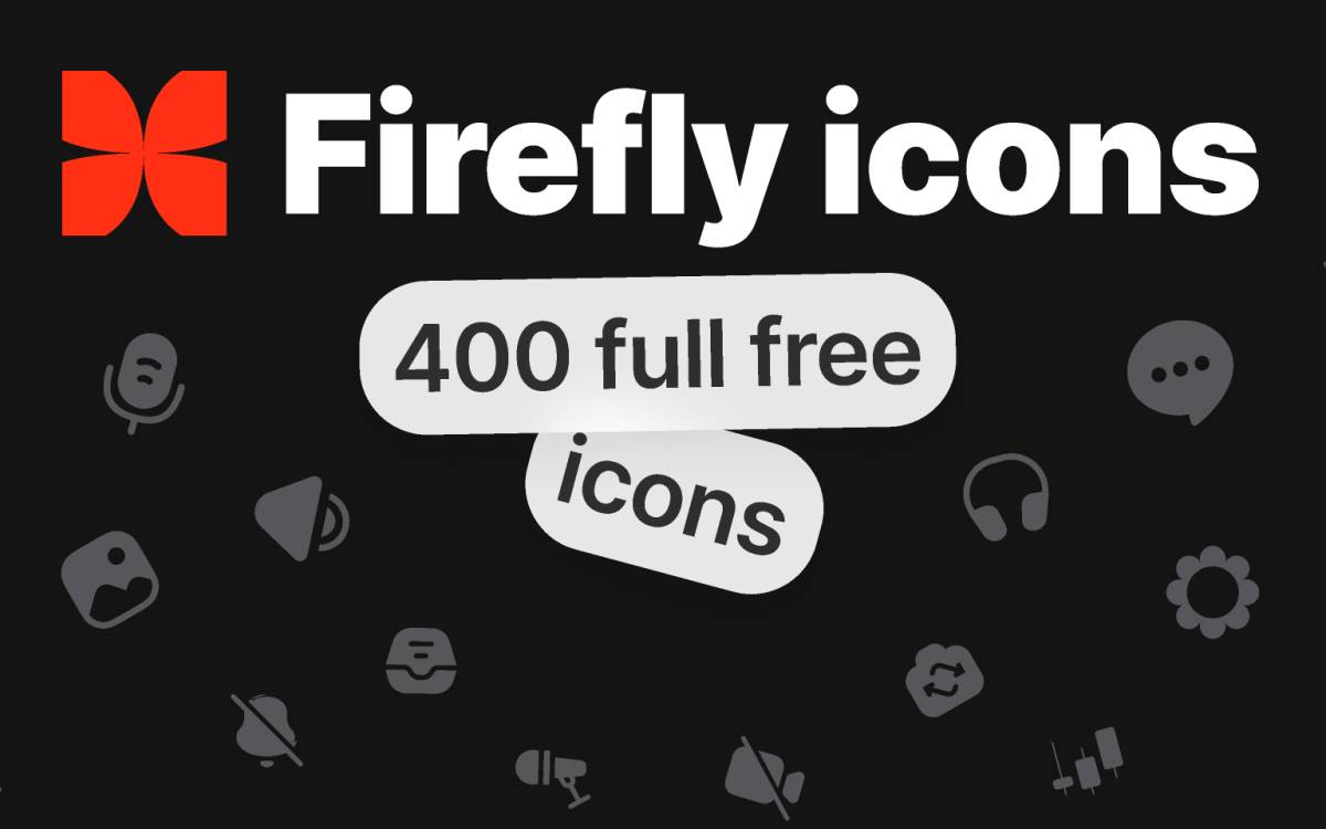 Firefly icons dark theme figma resource | UI4Free